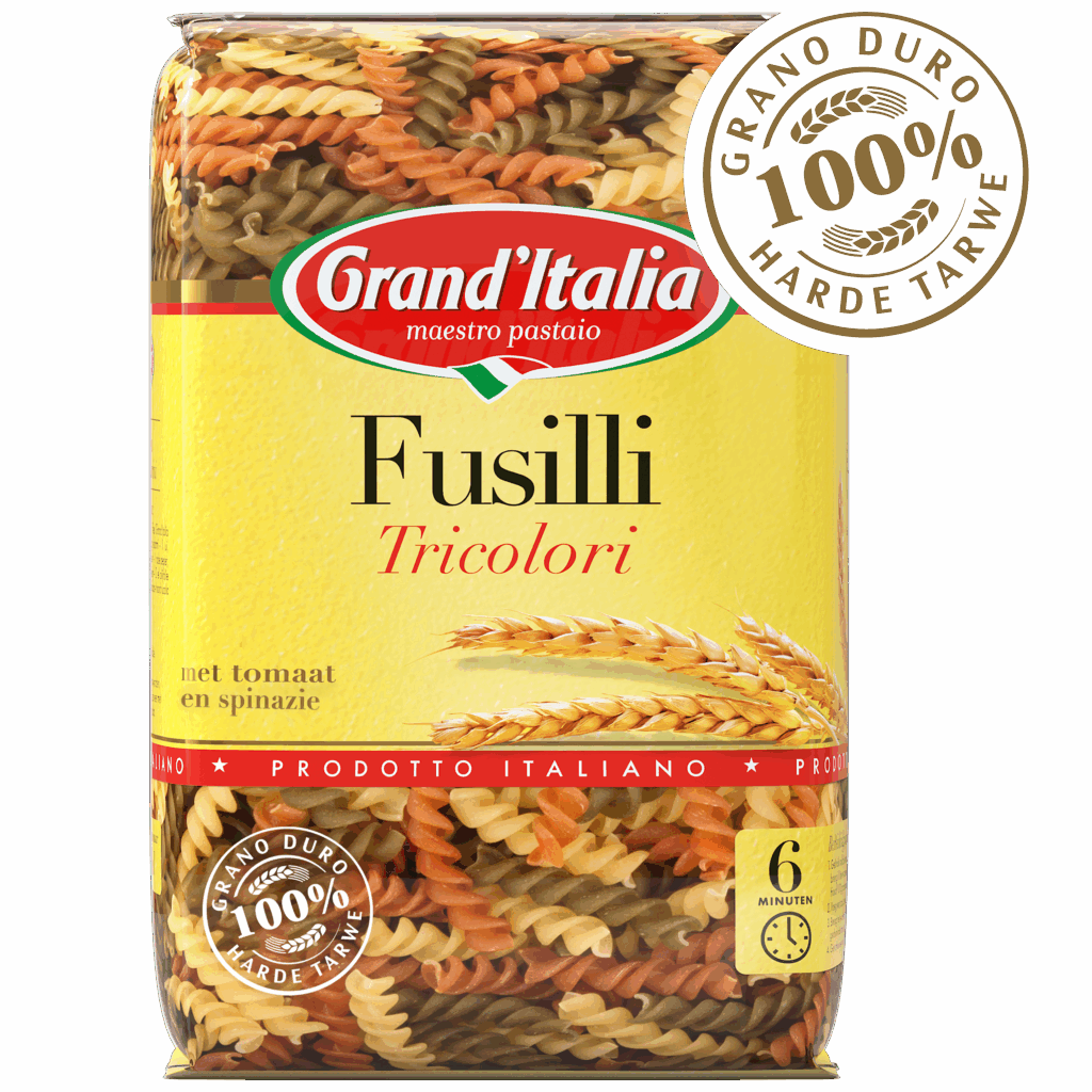 Fusilli Tricolore pasta - Grand'Italia