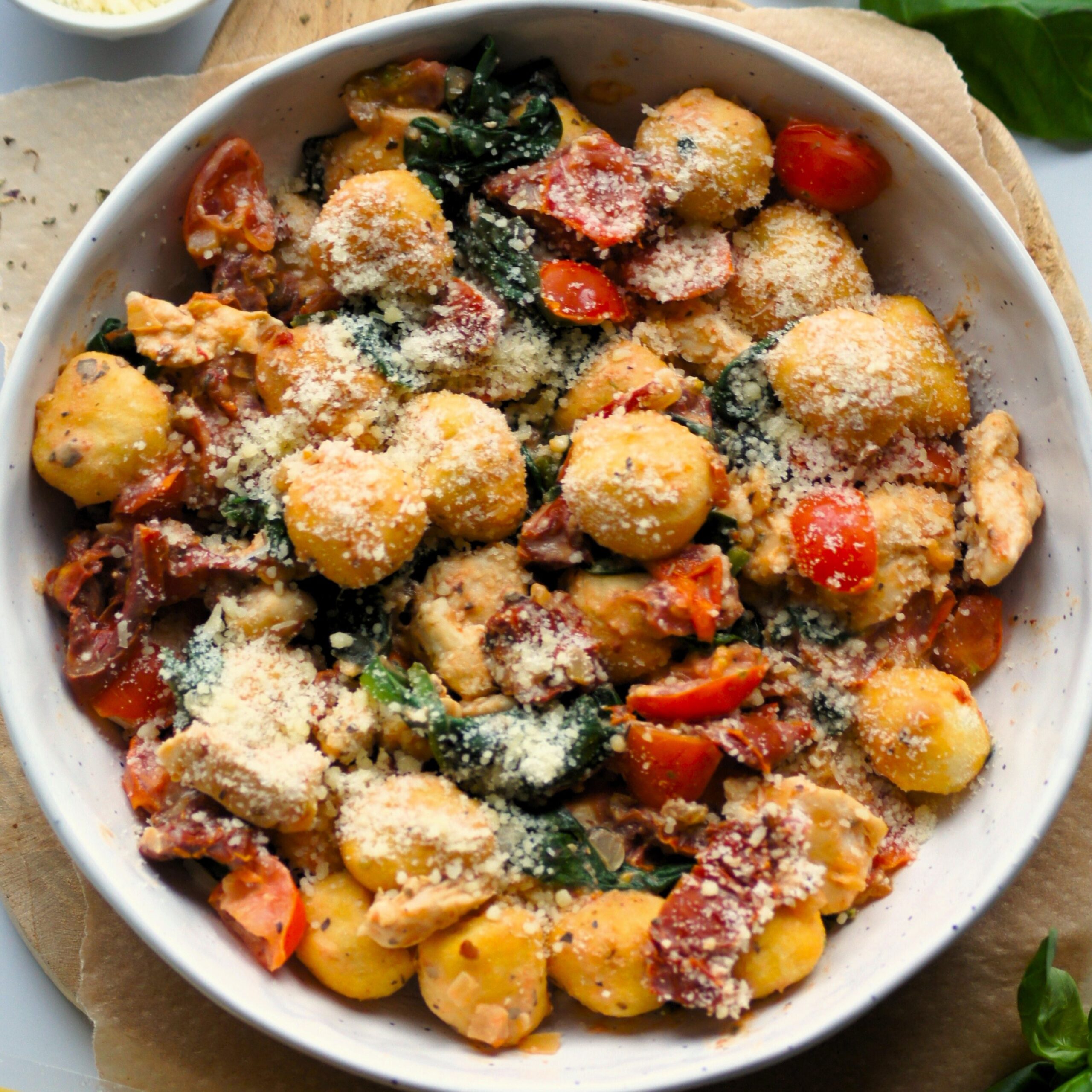 Recept Gnocchi met spinazie en kip - Grand'Italia